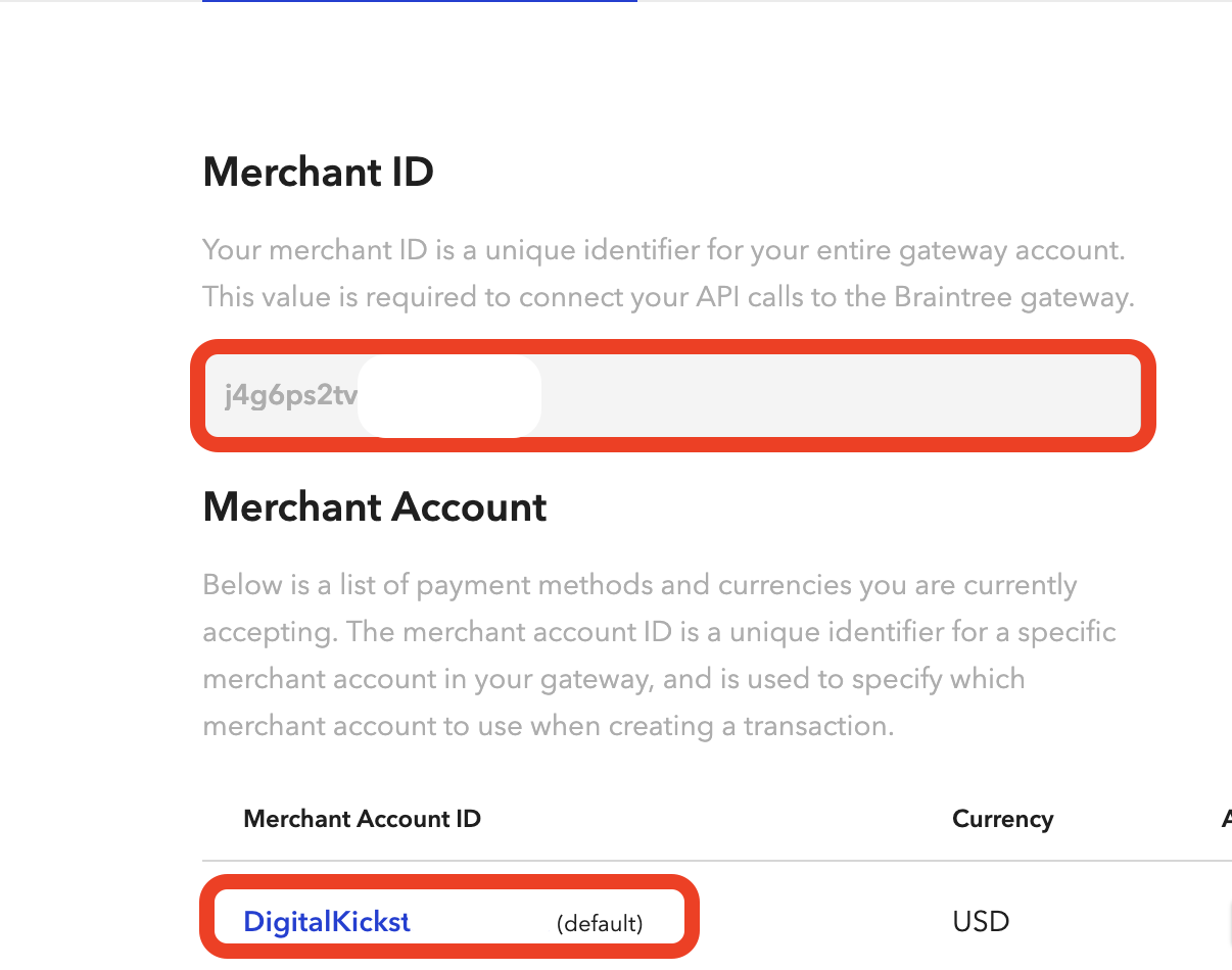 Integrating Braintree To Accept Payments Paykickstart Help Center